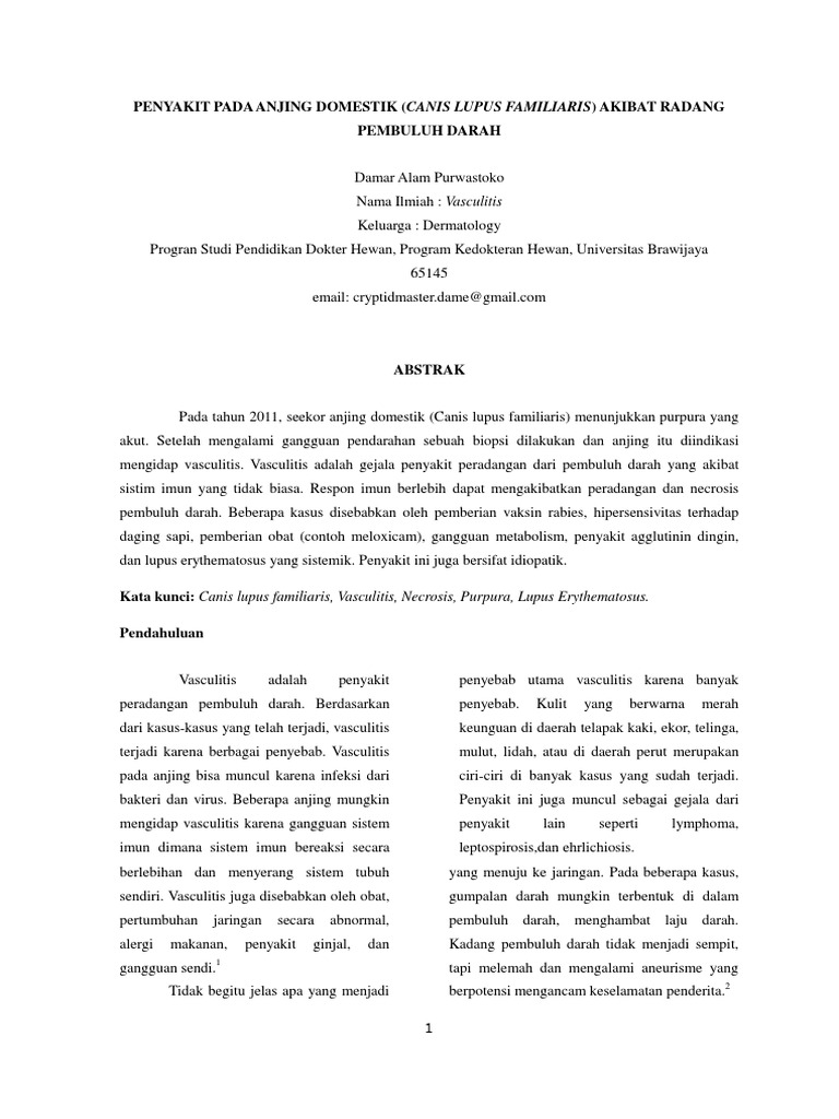 Penyakit Pada Anjing Domestik | PDF