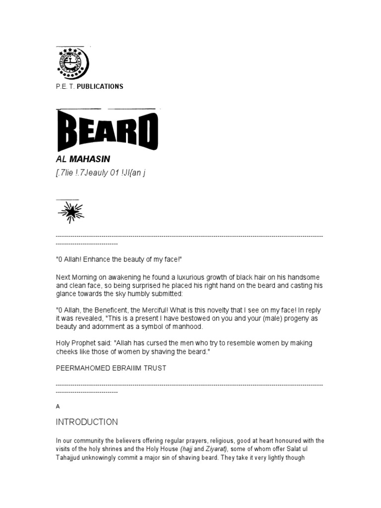 Beard Alma Has in | PDF | Religion And Belief