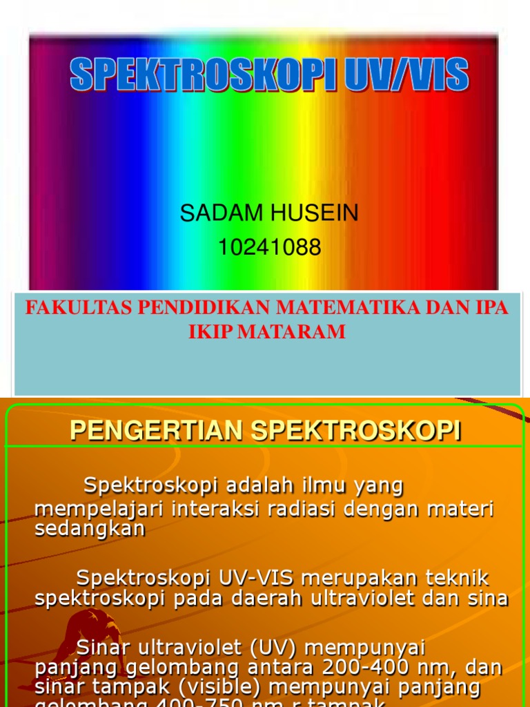 Spektroskopi UV - Vis | PDF