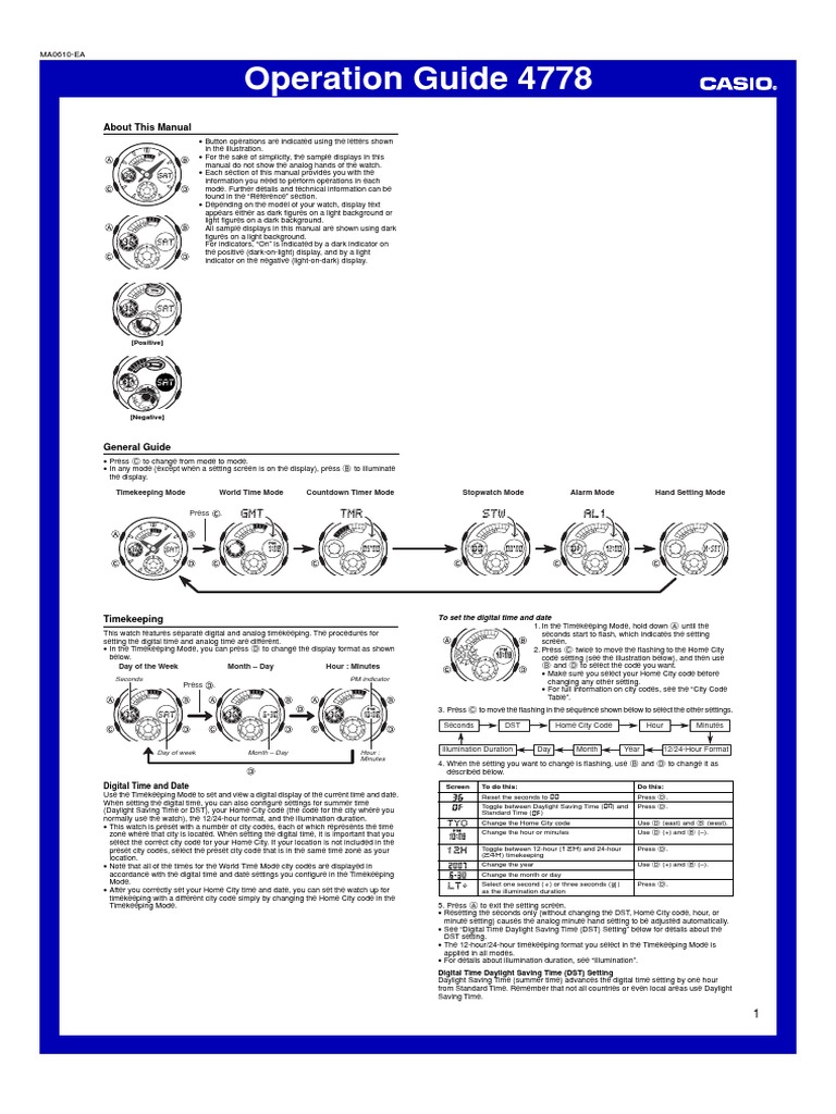 Watch Operation Manual | PDF | Business