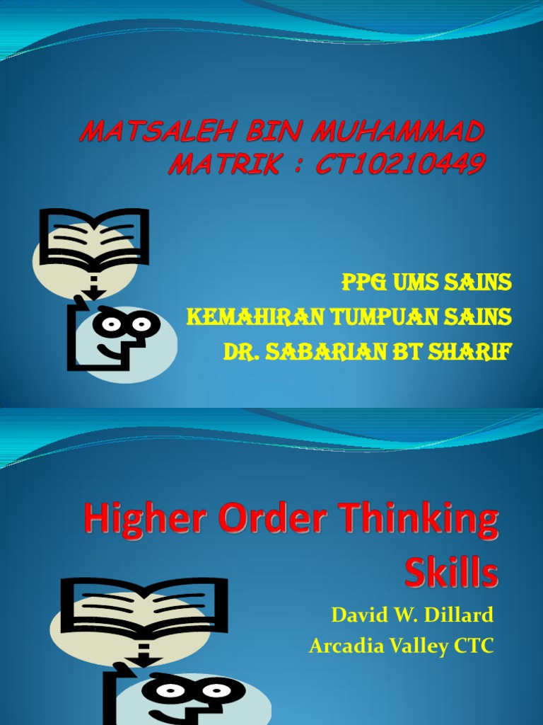 Promoting Higher-Order Thinking | PDF | Thought | Reason