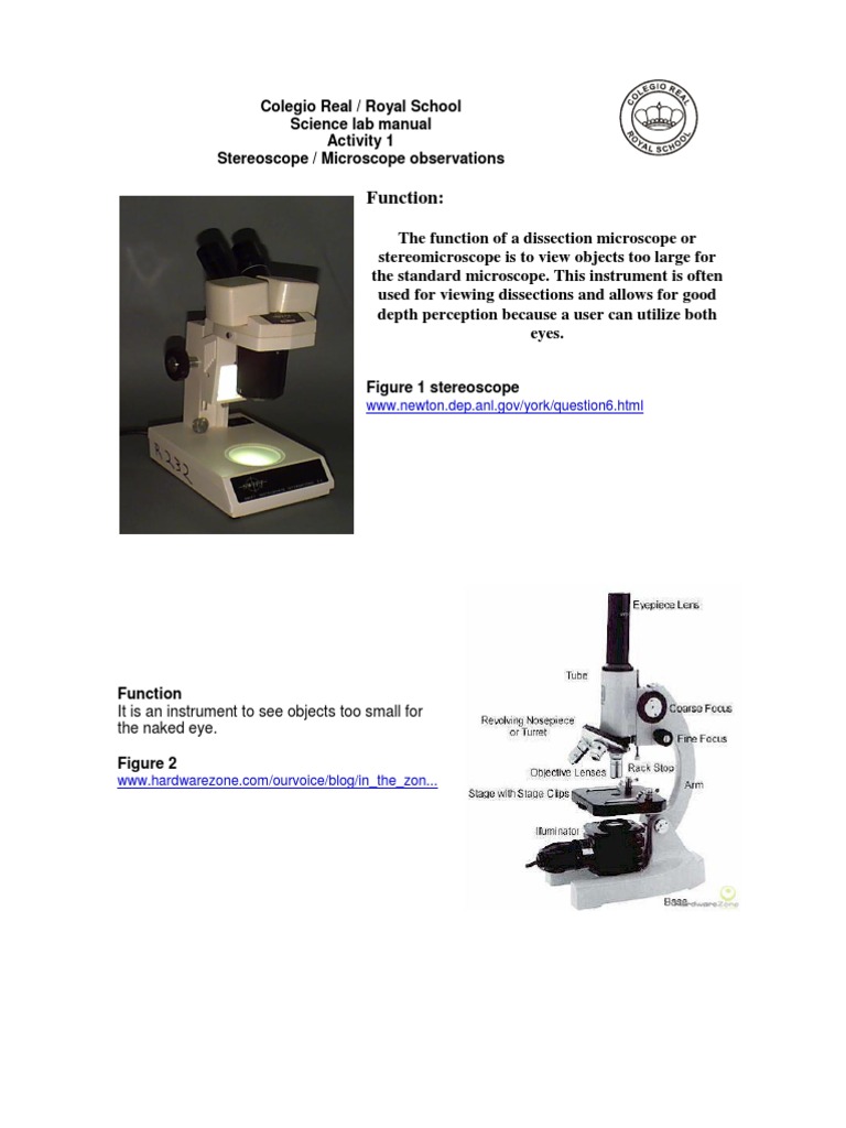 Lab Manual 1 | PDF | Microscope | Aperture