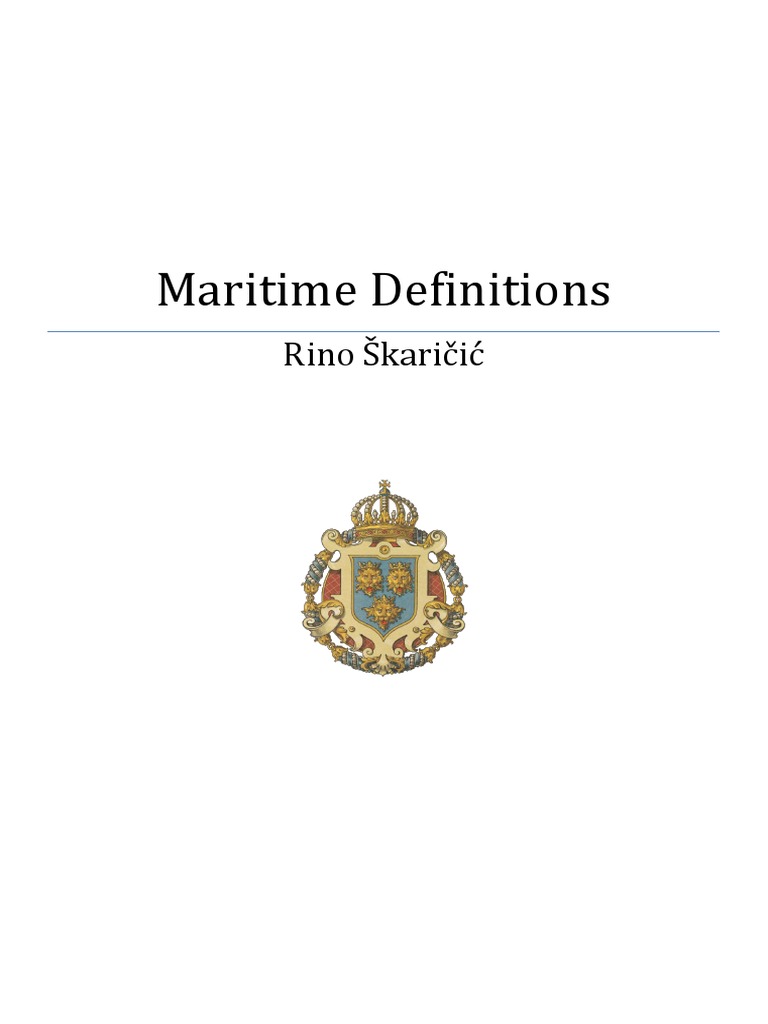Maritime Definitions | PDF | Tonnage | Ships
