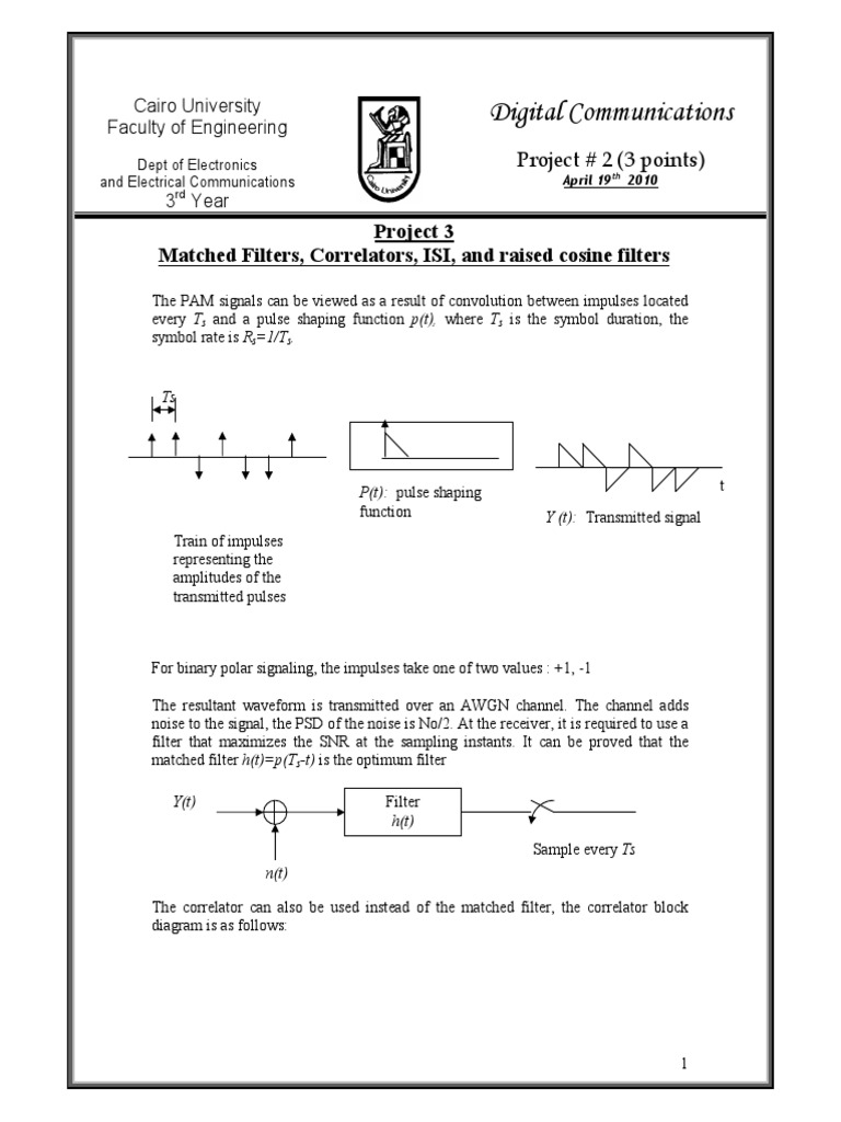 Project2 2010 | PDF | Signal (Electrical Engineering) | Sampling (Signal Processing)