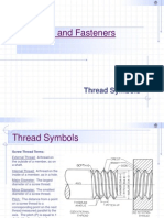 Threads and Fasteners: Thread Symbols | PDF | Screw | Cutting Tools