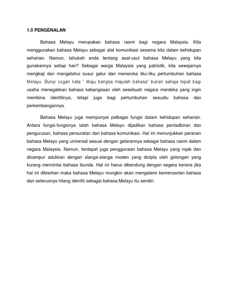 Morfologi Bahasa Melayu | PDF