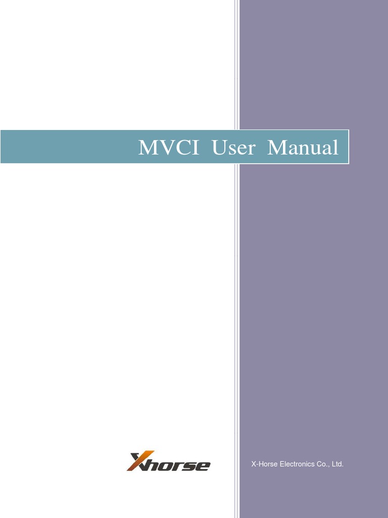 MVCI User Manual | PDF | Ignition System | Usb