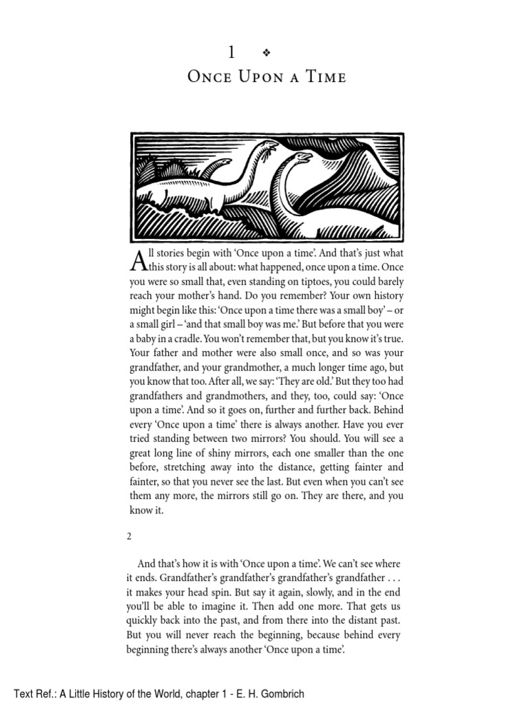 Text Ref.: A Little History of The World, Chapter 1 - E. H. Gombrich | PDF