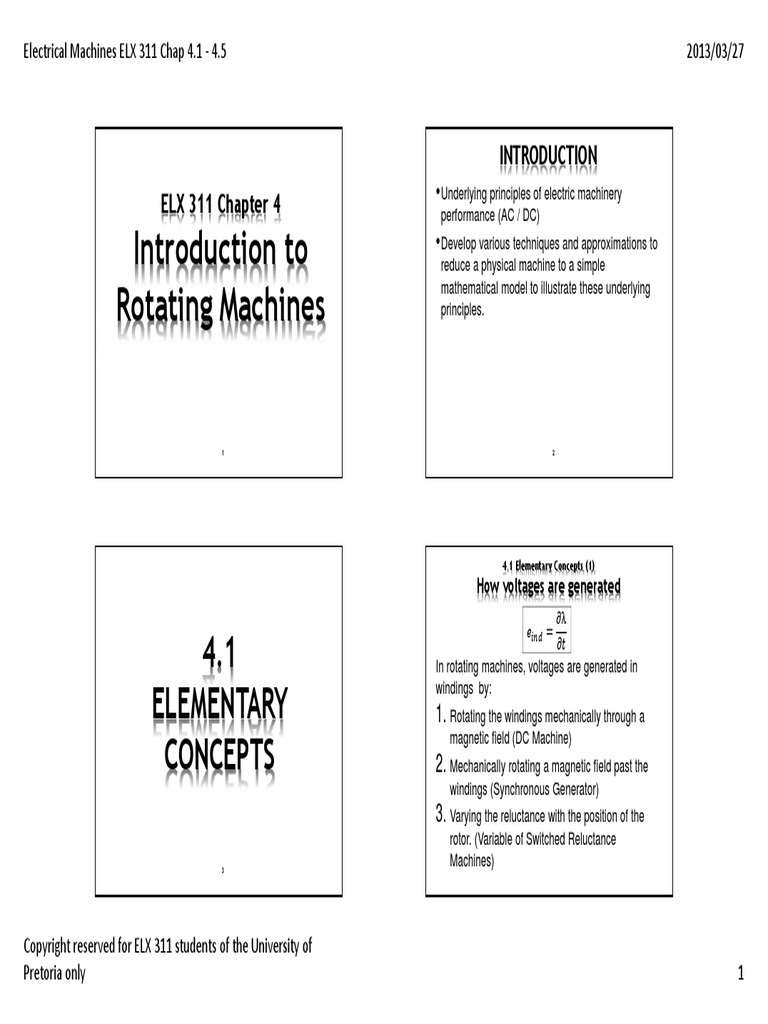 Introduction To Rotating Machines: 4.1 Elementary Concepts | PDF ...