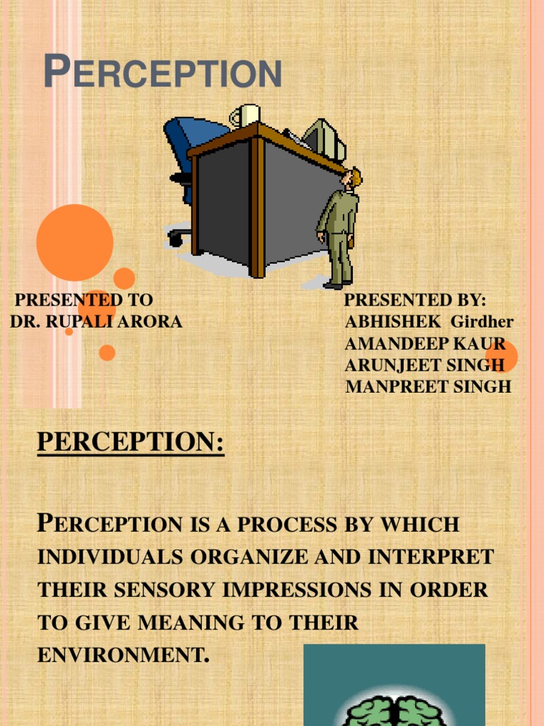 Perception | PDF | Perception | Neuropsychological Assessment
