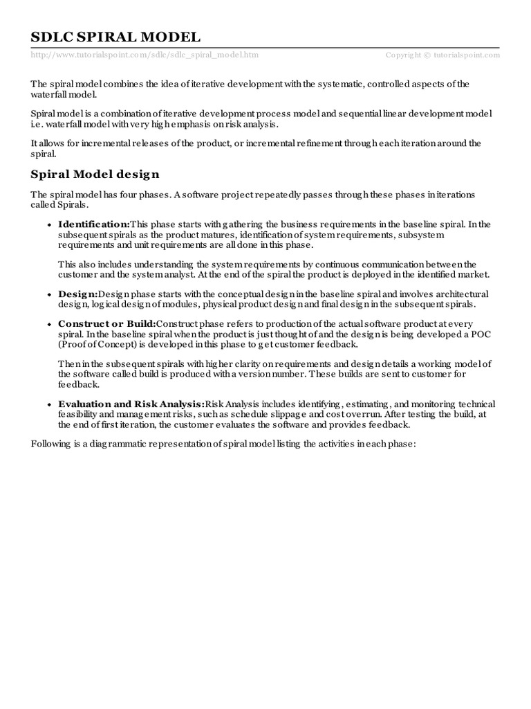 SDLC Spiral Model | PDF | Software Development Process | Technology Development