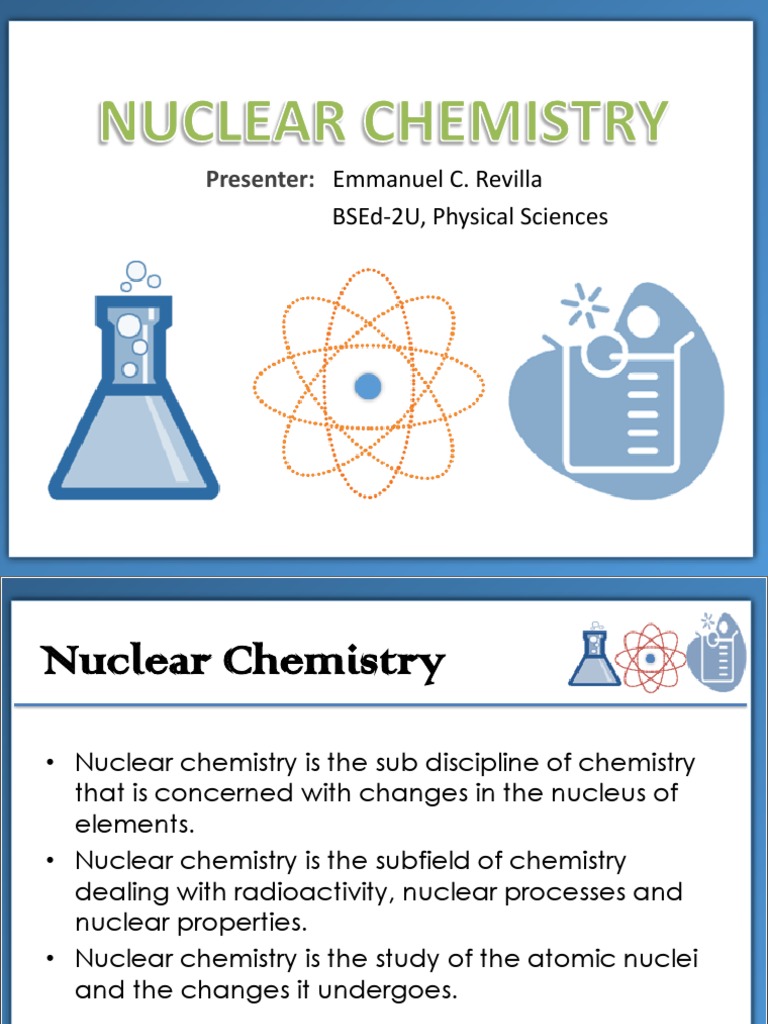 Nuclear Chemistry | PDF | Radioactive Decay | Nuclear Reaction