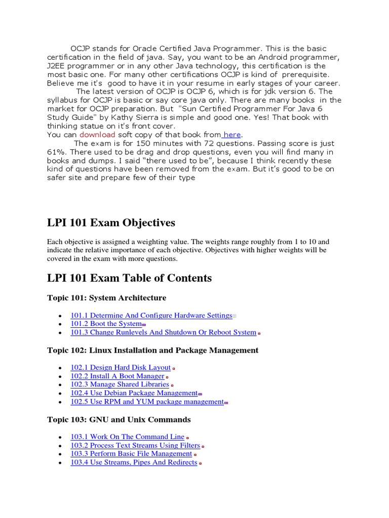 OCJP Stands For Oracle Certified Java Programmer | PDF | File System ...