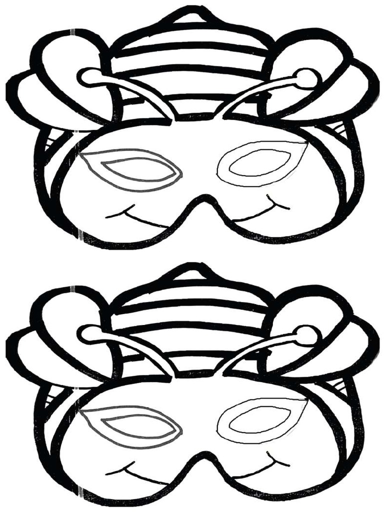 Topeng Lebah Outline | PDF