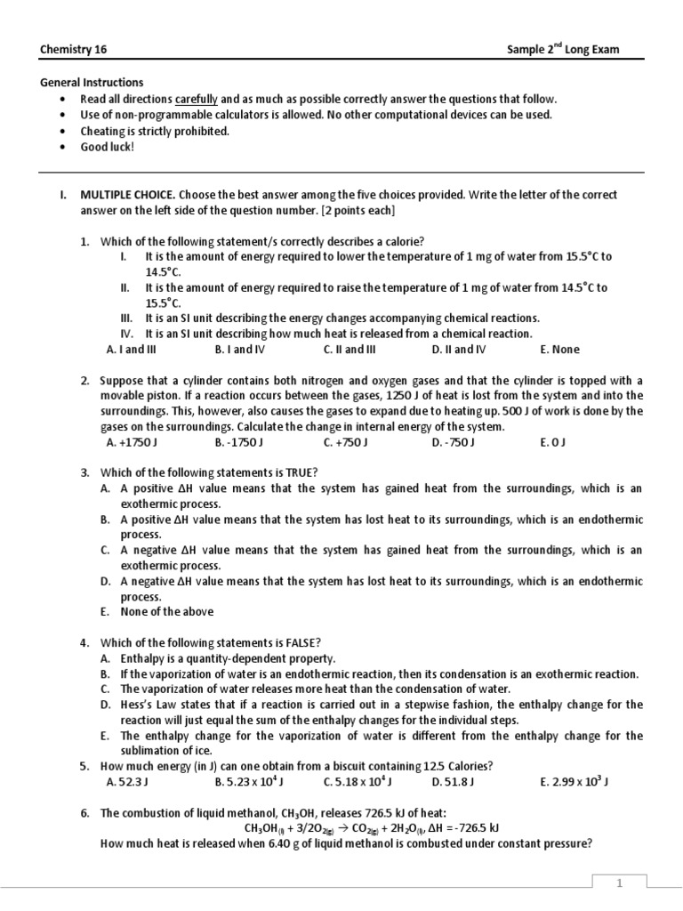 Chem 16 Samplex | PDF | Chemical Polarity | Chemical Bond