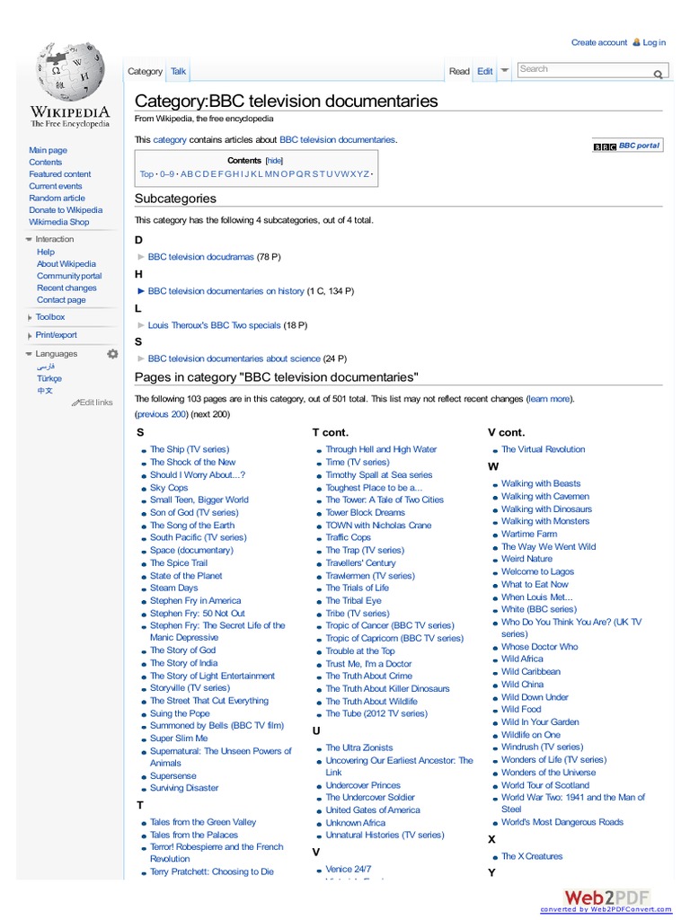 BBC Television Documentaries (S-Z) | PDF | Wikipedia | Bbc