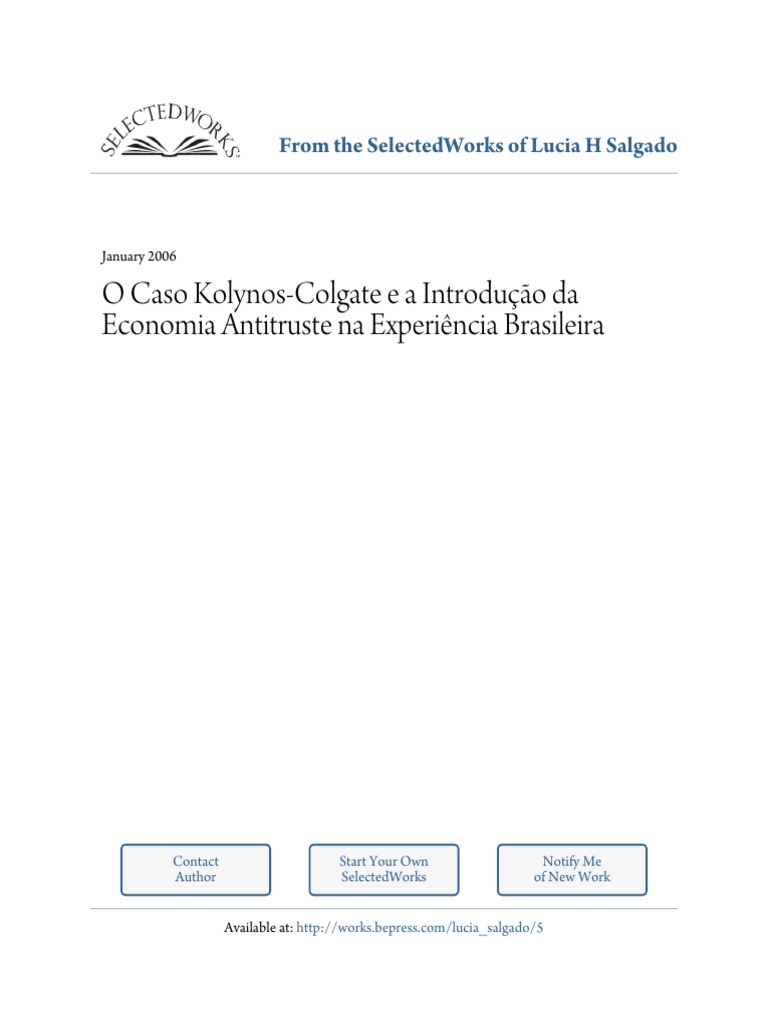 Caso Kolynos Colgate | Download grátis PDF | Economia | Indústrias
