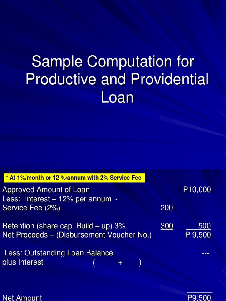 Loan Sample Computation | Amortization (Business) | Interest