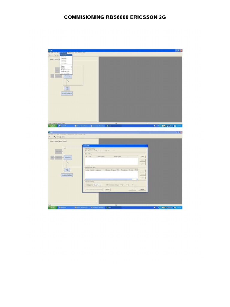 Commissioning Ericsson RBS6000 2G | PDF