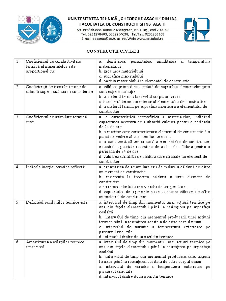 grile licenta constructii