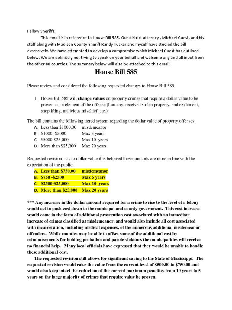 2014 House Bill 585 (Requested Revisions) | PDF | Probation | Crime ...