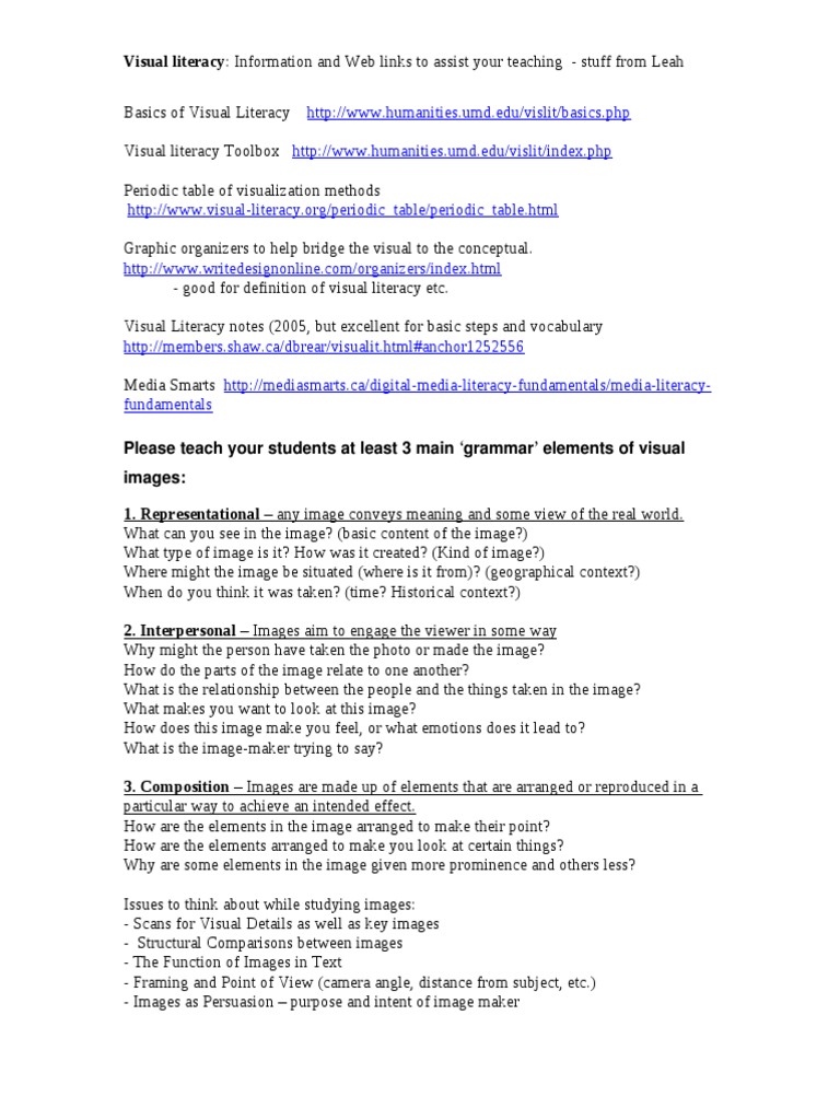 Visual Literacy Strategies For The K12 Classroom By M, 58% OFF