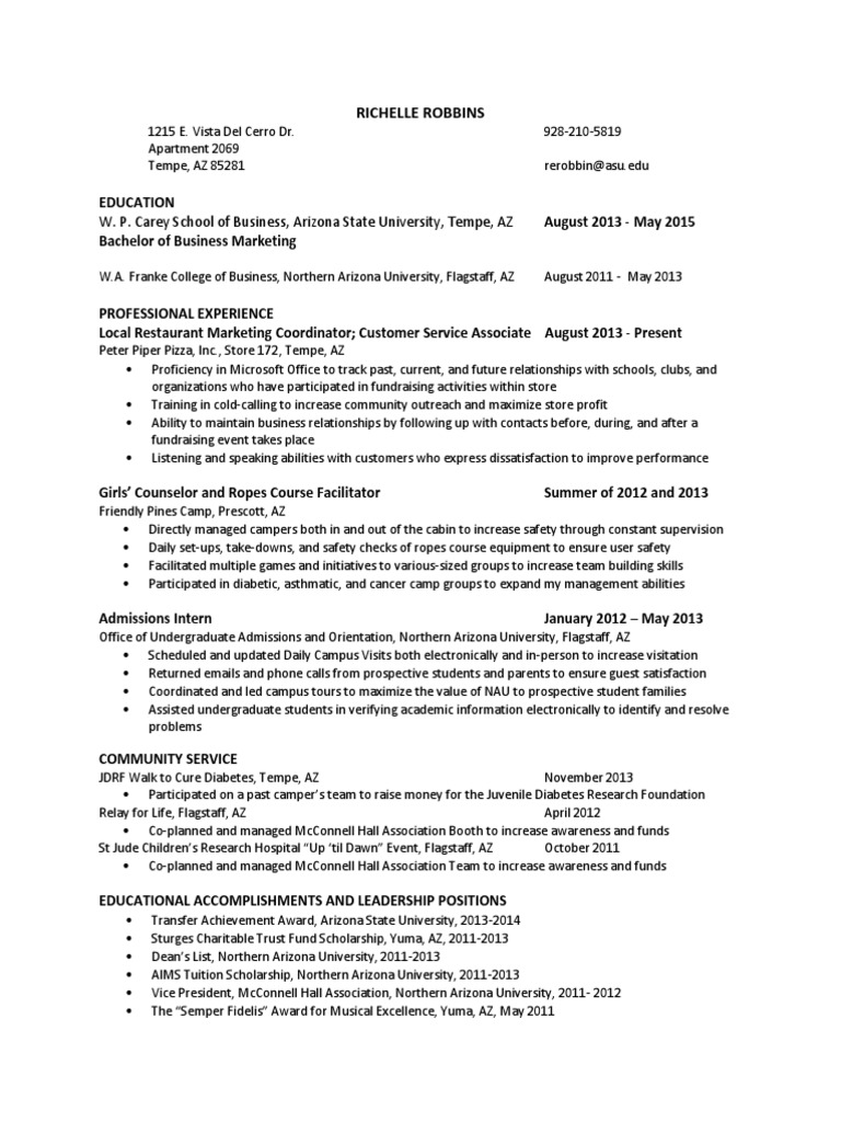 Current Resume | PDF | Arizona | Business