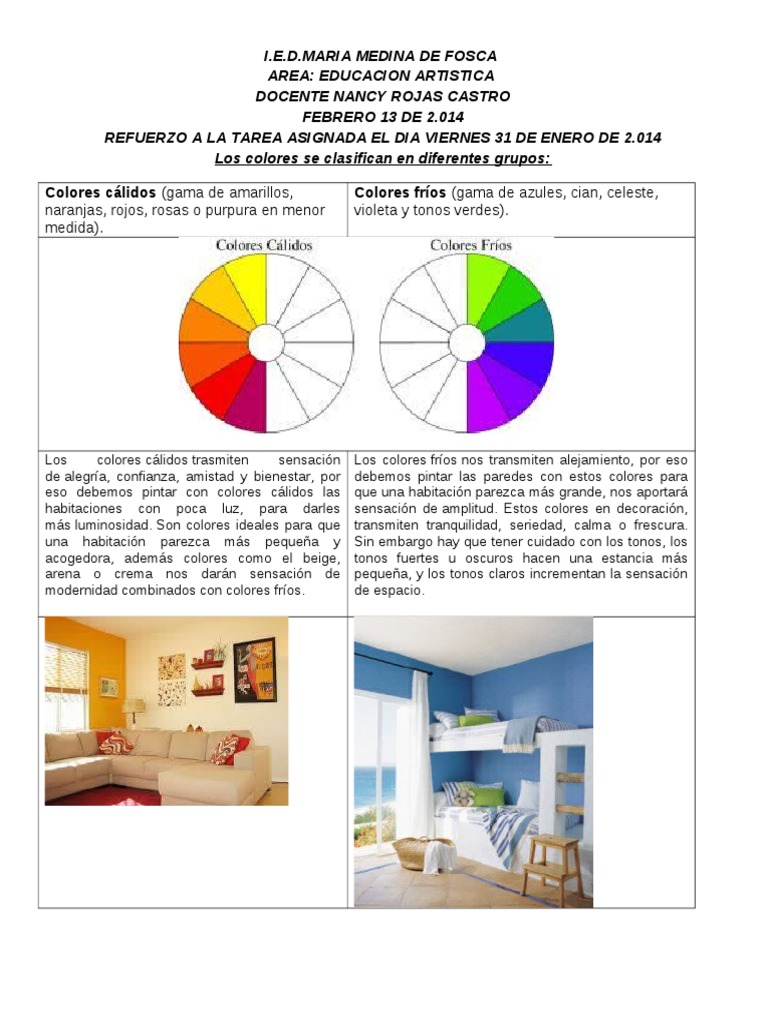 Clasificacion De Los Colores Pdf Color Visión
