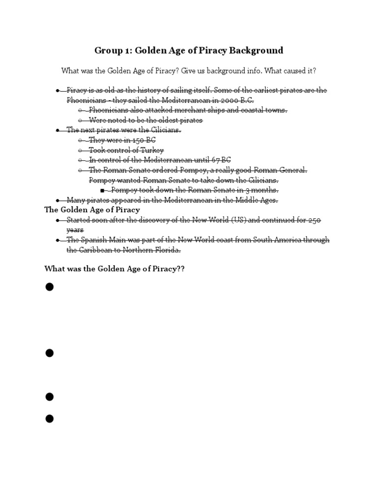 Overview of the Golden Age of Piracy | PDF