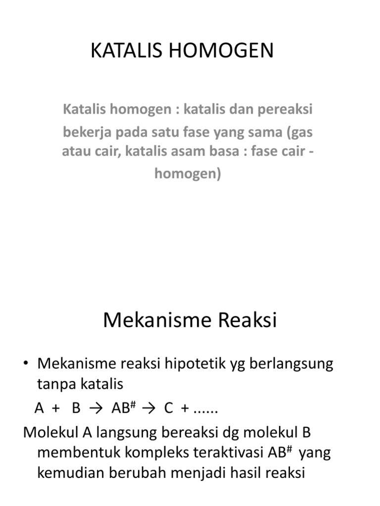 Katalis Homogen | PDF