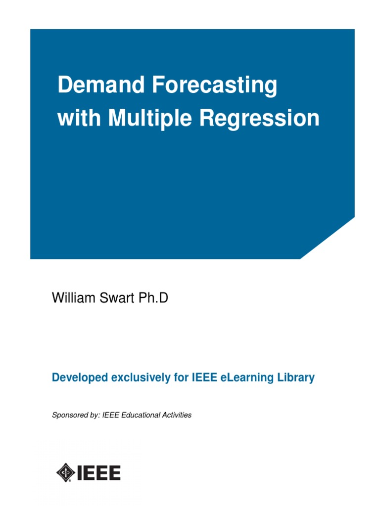 Demand Forecasting With Multiple Regression Course Notes | PDF ...