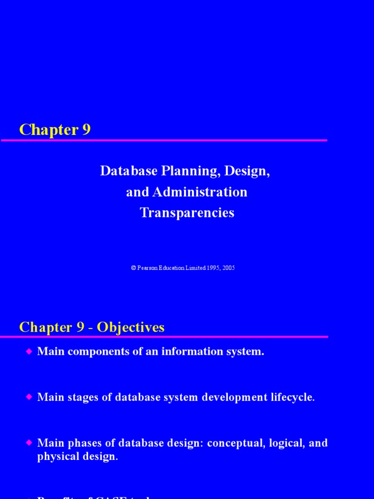 Database Planning, Design, and Administration Transparencies | PDF | Conceptual Model | Data Model