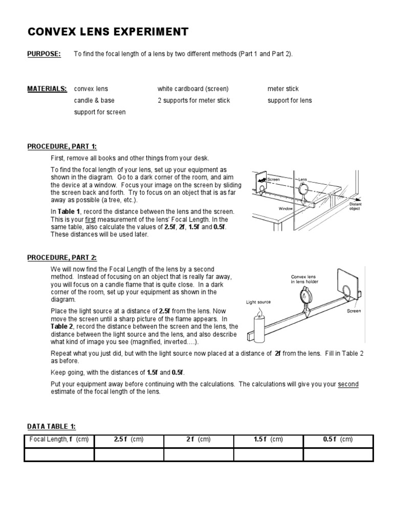 Convex Lens Experiment | PDF | Atomic | Electromagnetic Radiation