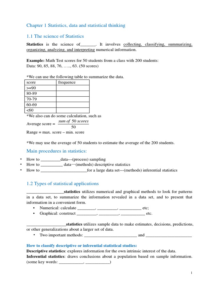 Chapter 1 | PDF | Statistical Inference | Statistics