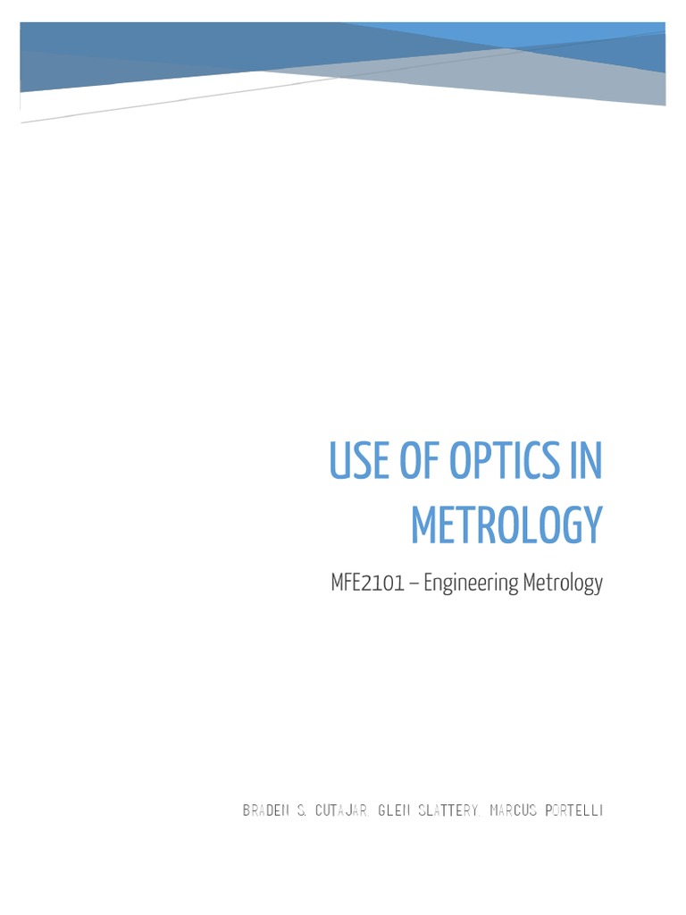 Metrology | PDF | Interferometry | Interference (Wave Propagation)