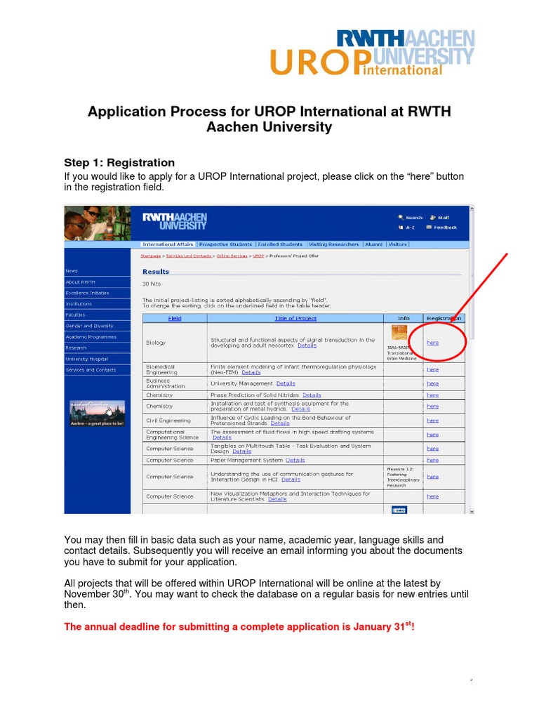 Application Process For UROP at RWTH Aachen | PDF | Learning | Business