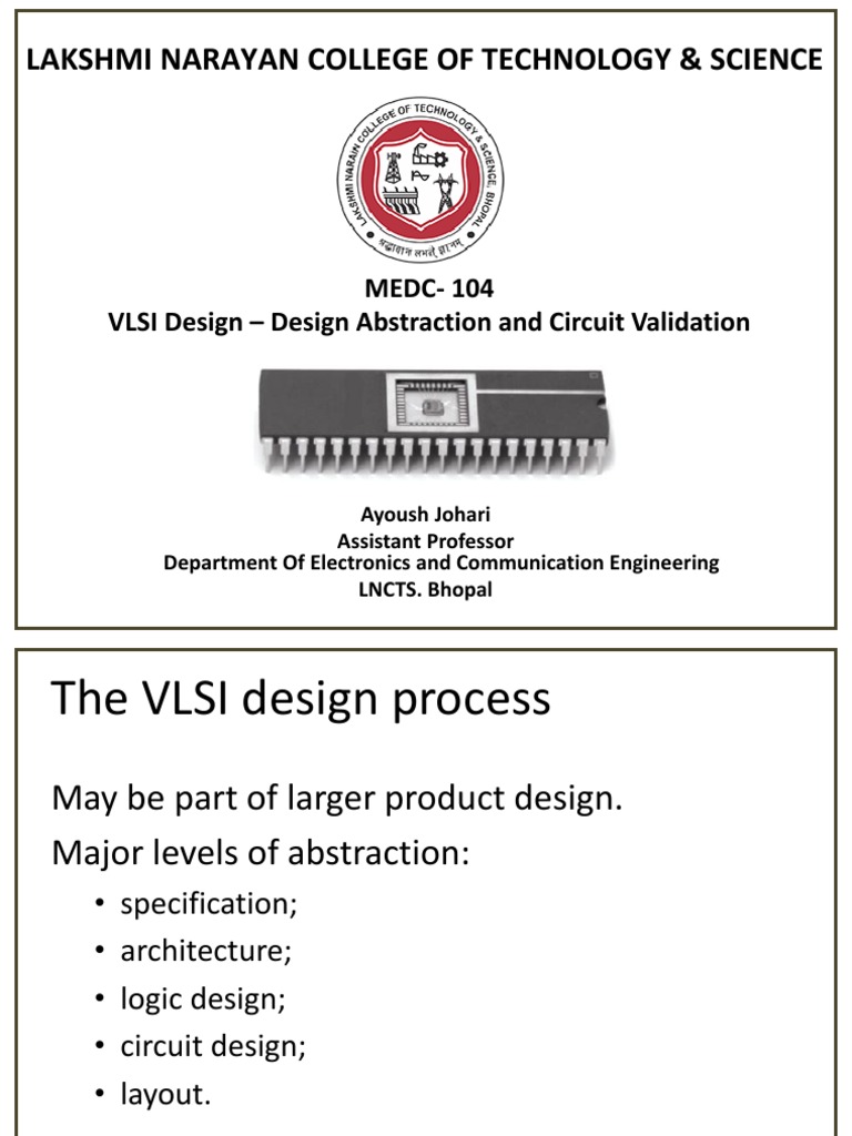 Design Abstraction and Validation VLSI MEDC 104 | Download Free PDF | Field Programmable Gate ...