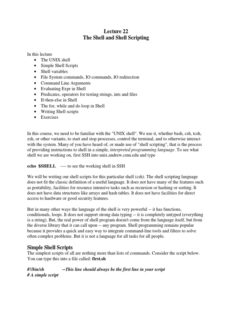 Lecture 22 Pdf Command Line Interface Parameter Computer Programming