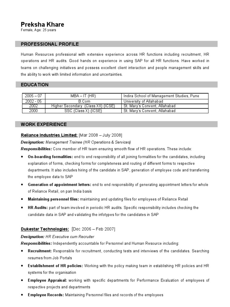 CV: Preksha Khare Via | PDF | Human Resources | Recruitment
