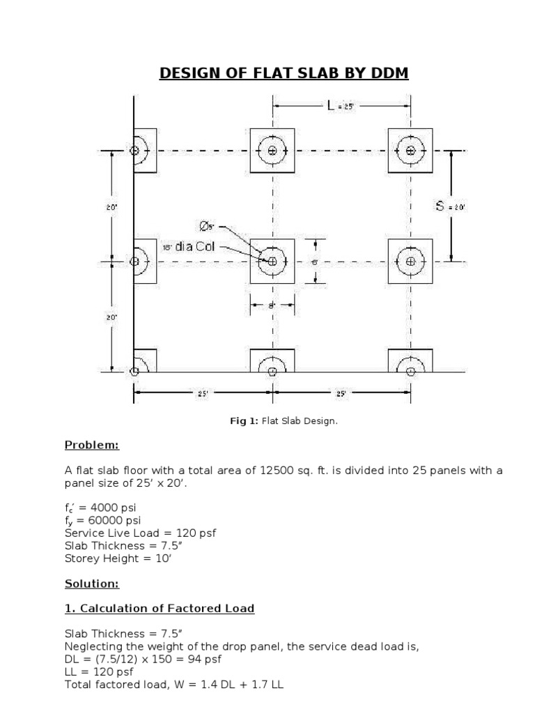 Design of Flat Slab by DDM | PDF | Beam (Structure) | Column