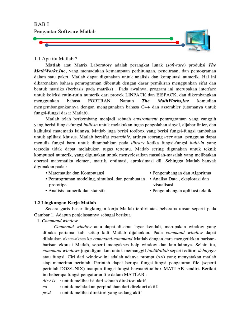 MOdul Matlab Dan SAS - Ini | PDF | Metode & Bahan Ajar | Komputer