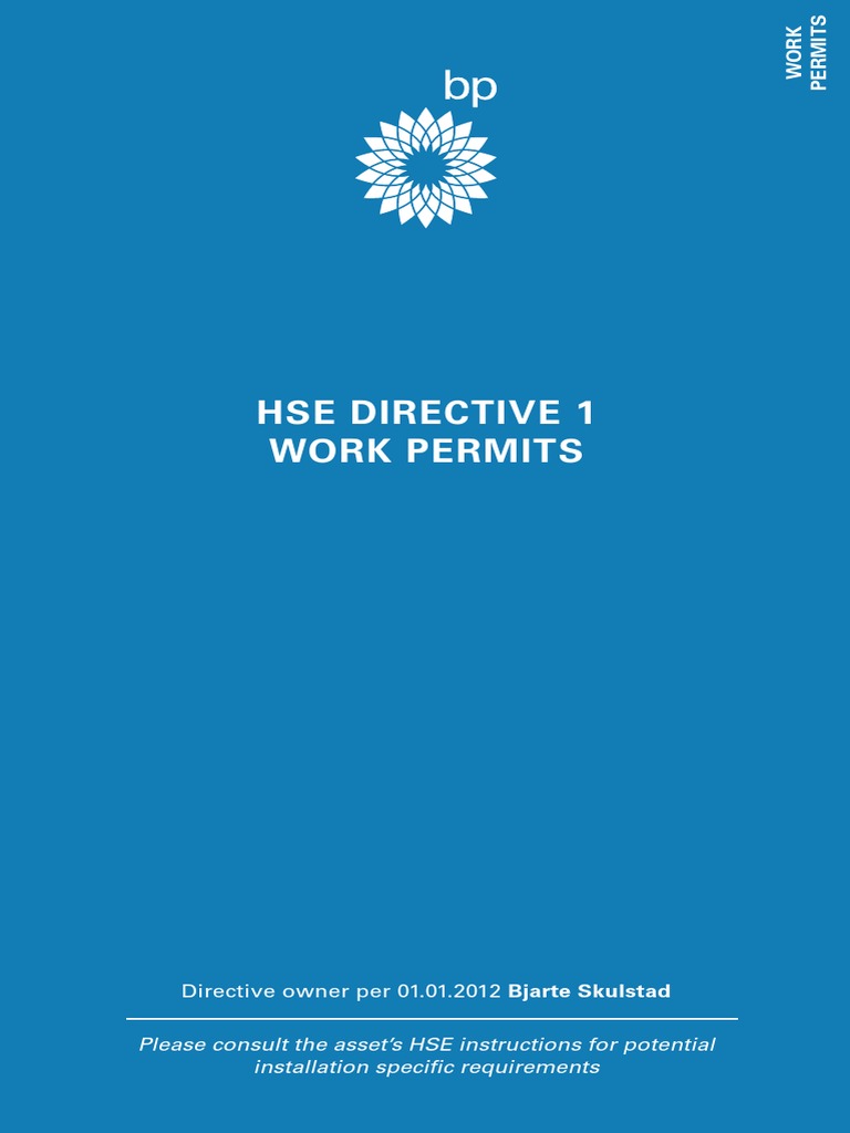 Work Permit Hand Book | PDF | Safety | Dangerous Goods