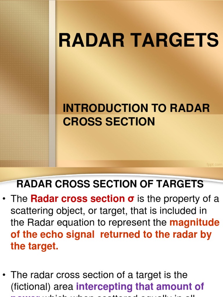 Unit 8 Radar Crossection | PDF | Cross Section (Physics) | Scattering