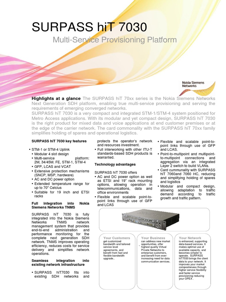Datasheet HiT 7030 | PDF | Computer Network | Electronics