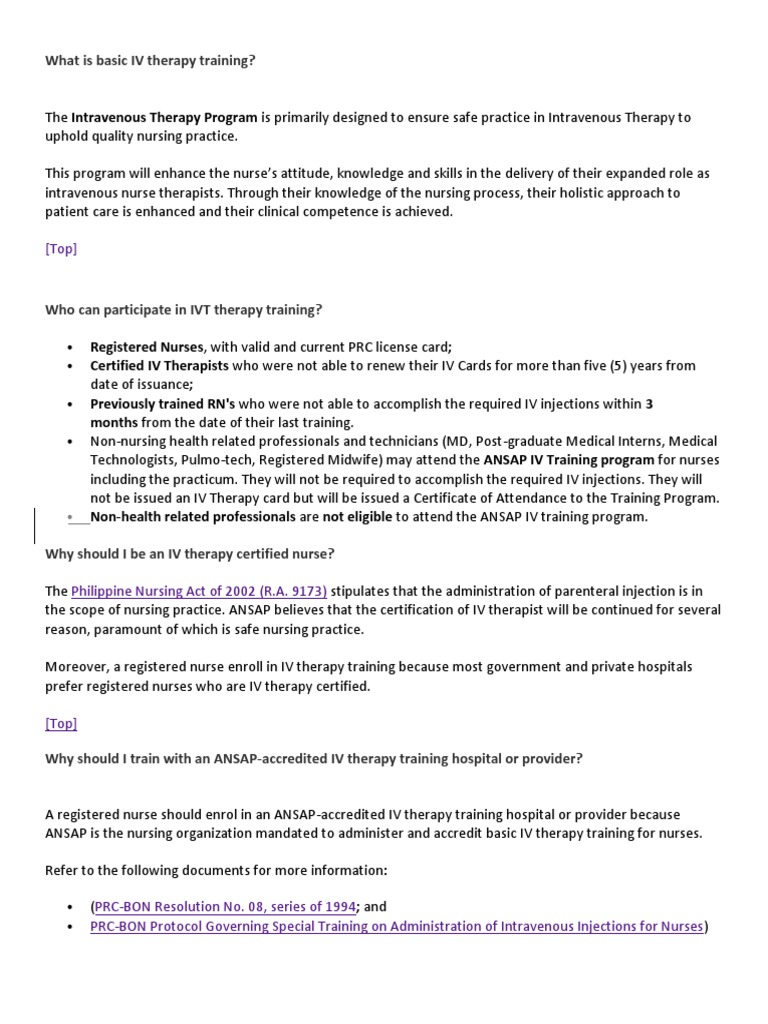 What is Basic IV Therapy Training | Intravenous Therapy | Nursing