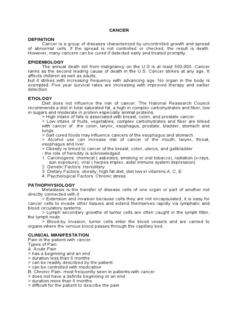 07 Cancer | PDF | Chemotherapy | Cancer