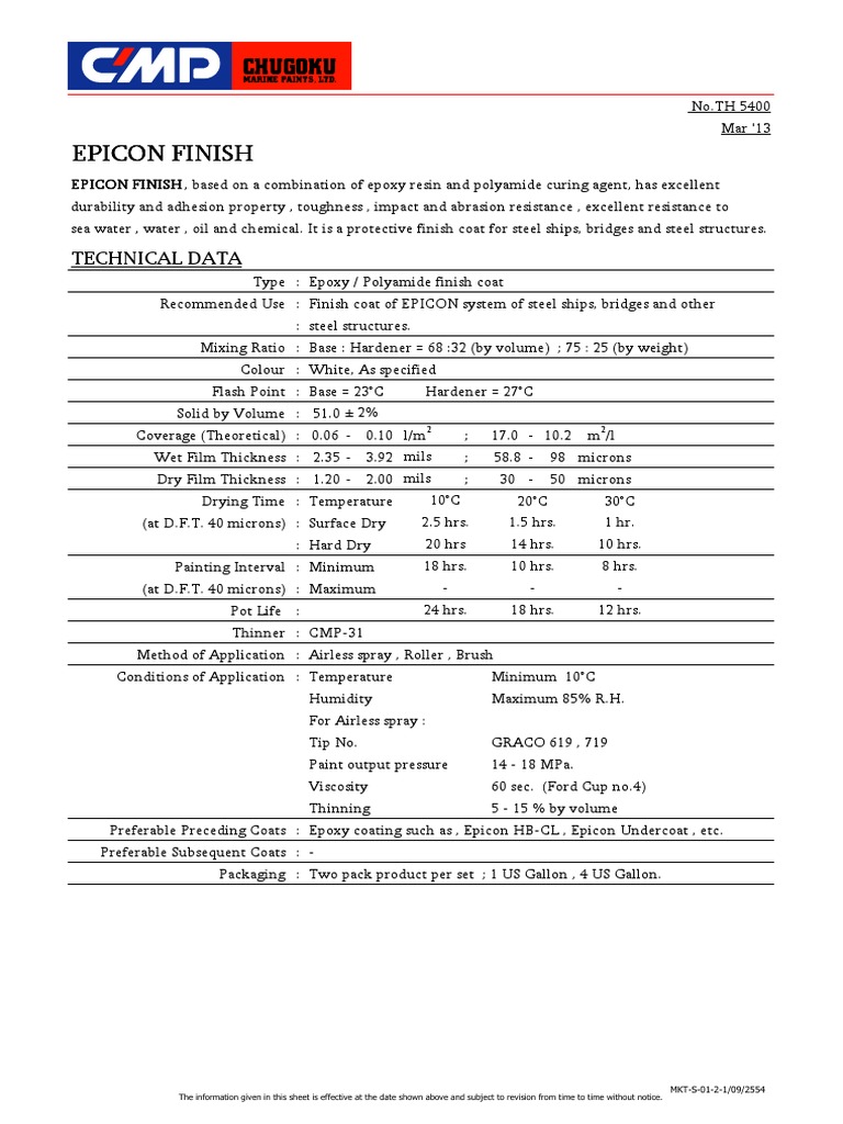 Epicon Finish (Polyamide Finish Coat) | PDF