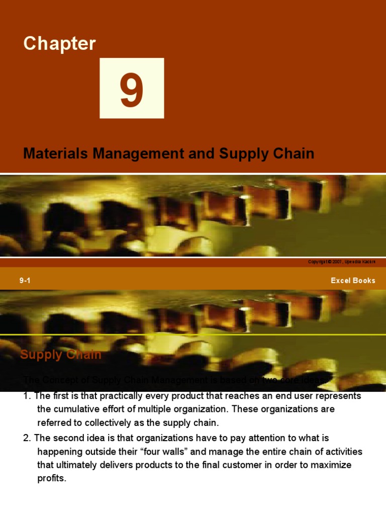 Materials MGT N Supply Chain | PDF | Supply Chain | Operations Management