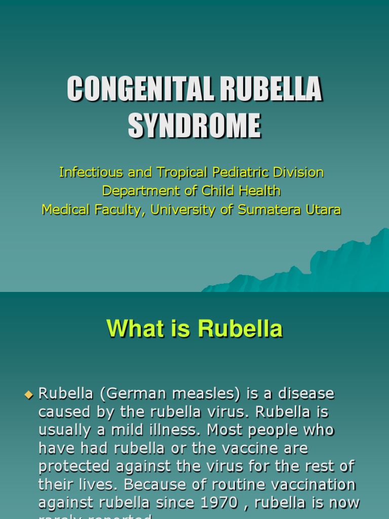 Congenital Rubella | PDF | Congenital Disorder | Measles