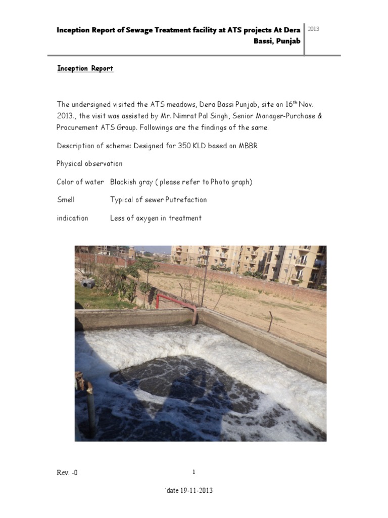 Inception Report ATS | Download Free PDF | Environmental Technology ...